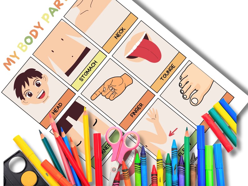 Printable Body Parts Busy Book for Toddlers and Preschoolers - Etsy