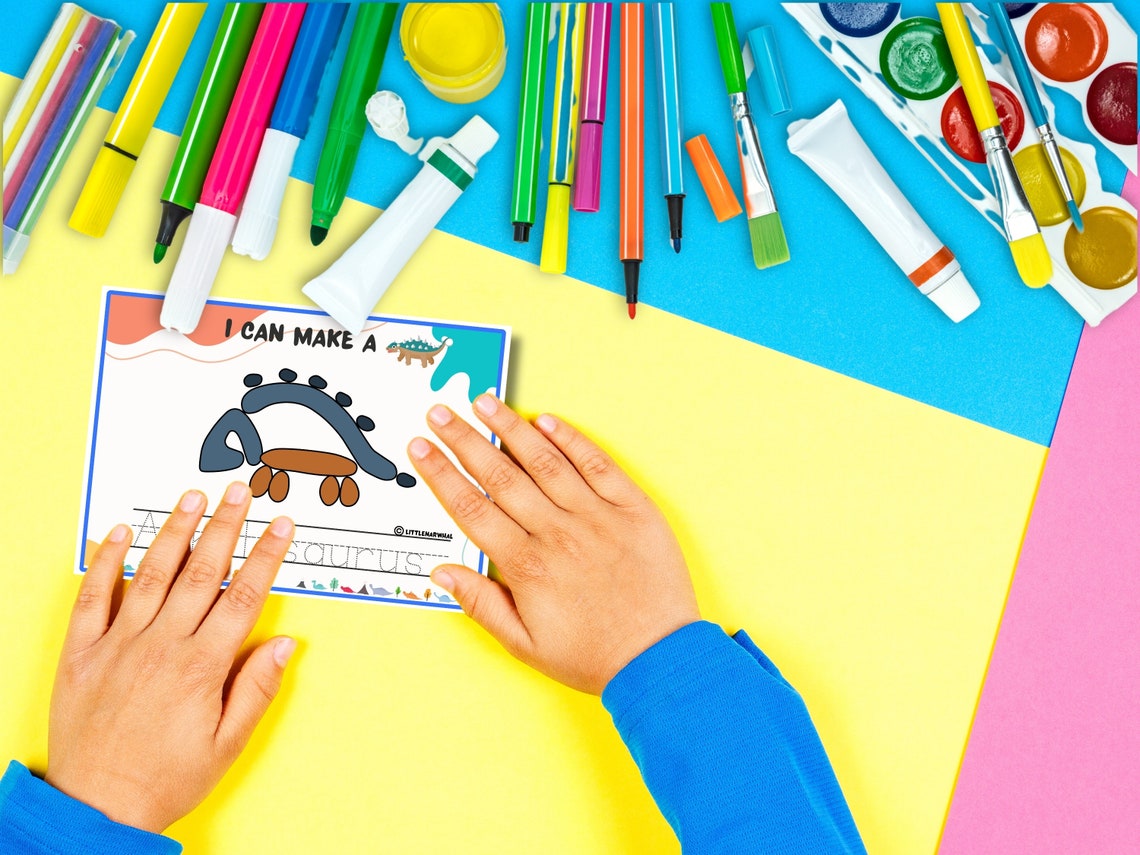 Dinosaur Play Dough Mats Printable, Printable Montessori Materials ...