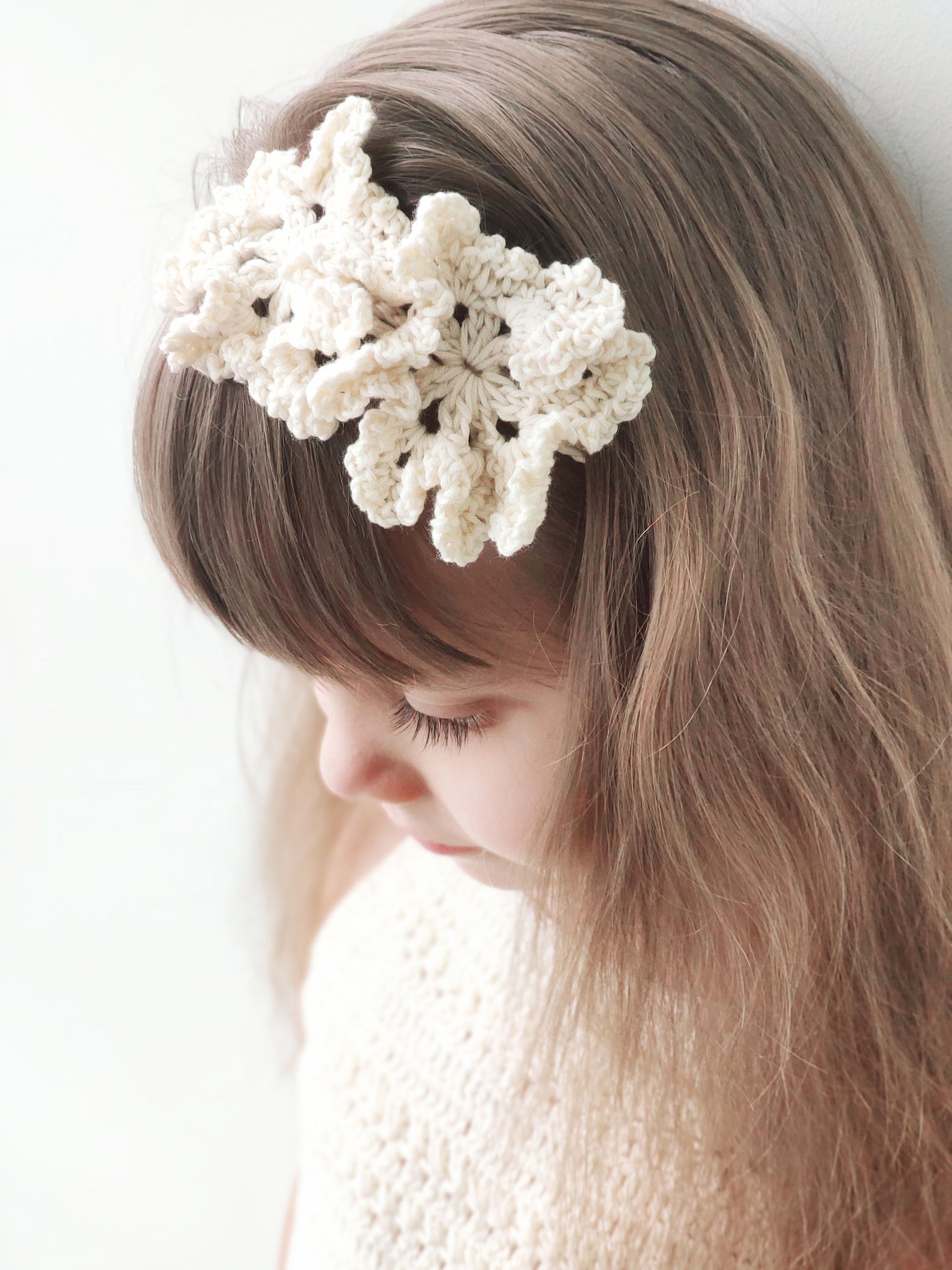 Handmade Crochet Flowers Headband for Little Girls Boho Chic - Etsy