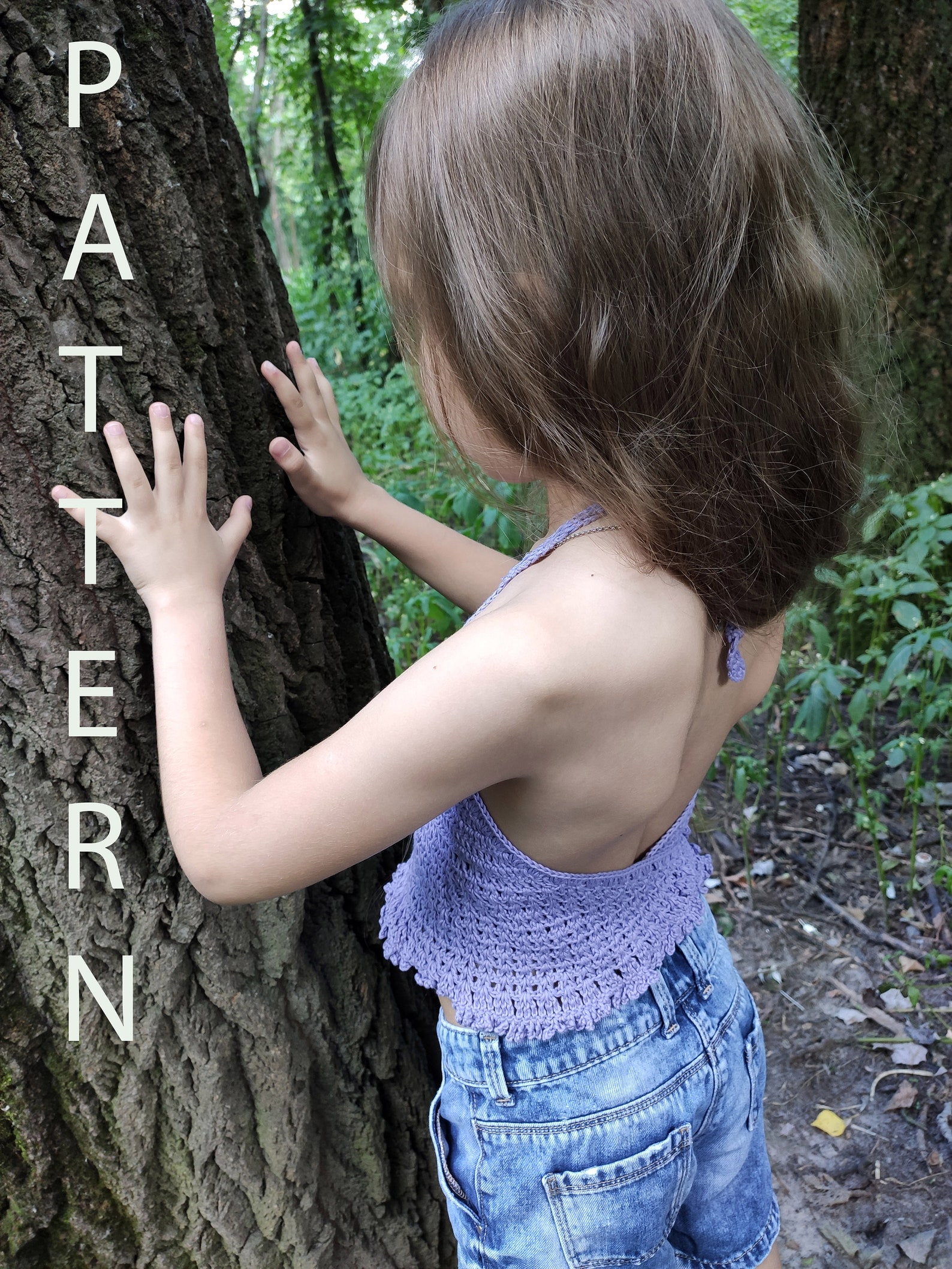 Pattern Crochet Kids Top Download Now Girls Tank Open Back - Etsy