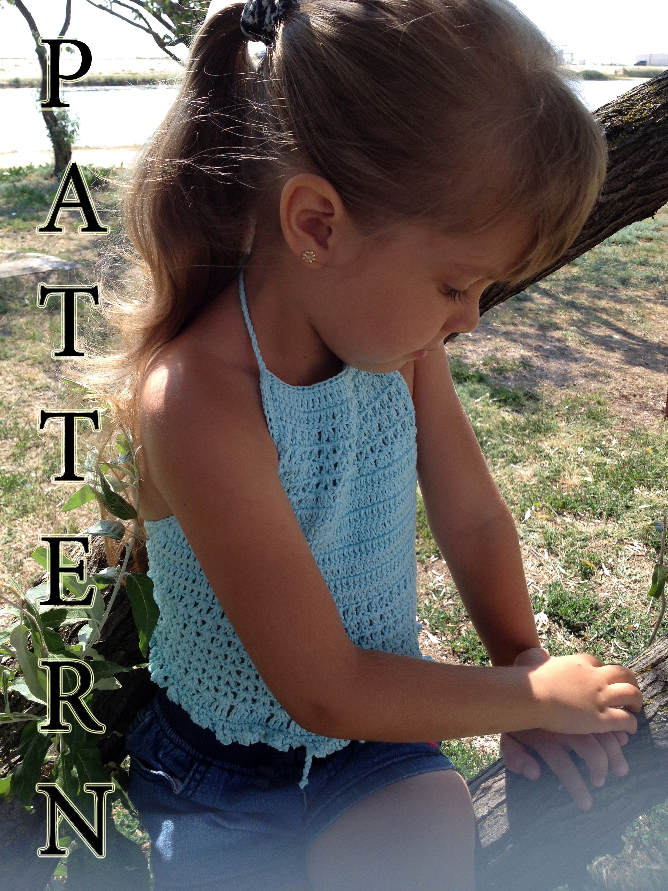 Crochet Top PATTERN Toddler Crop Top PDF Pattern Open Back - Etsy