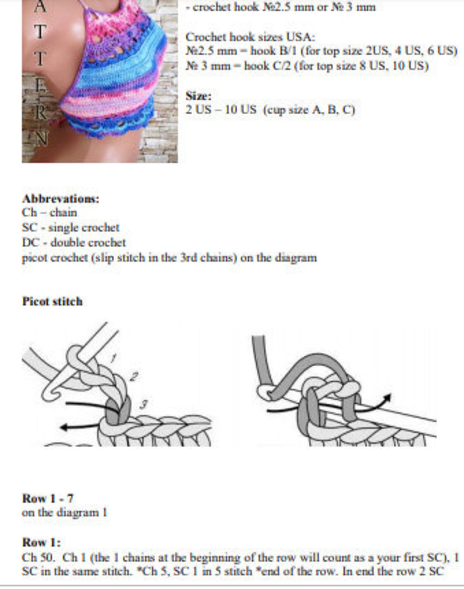 Crochet Top PATTERN High Neck Open Back Women's Top - Etsy