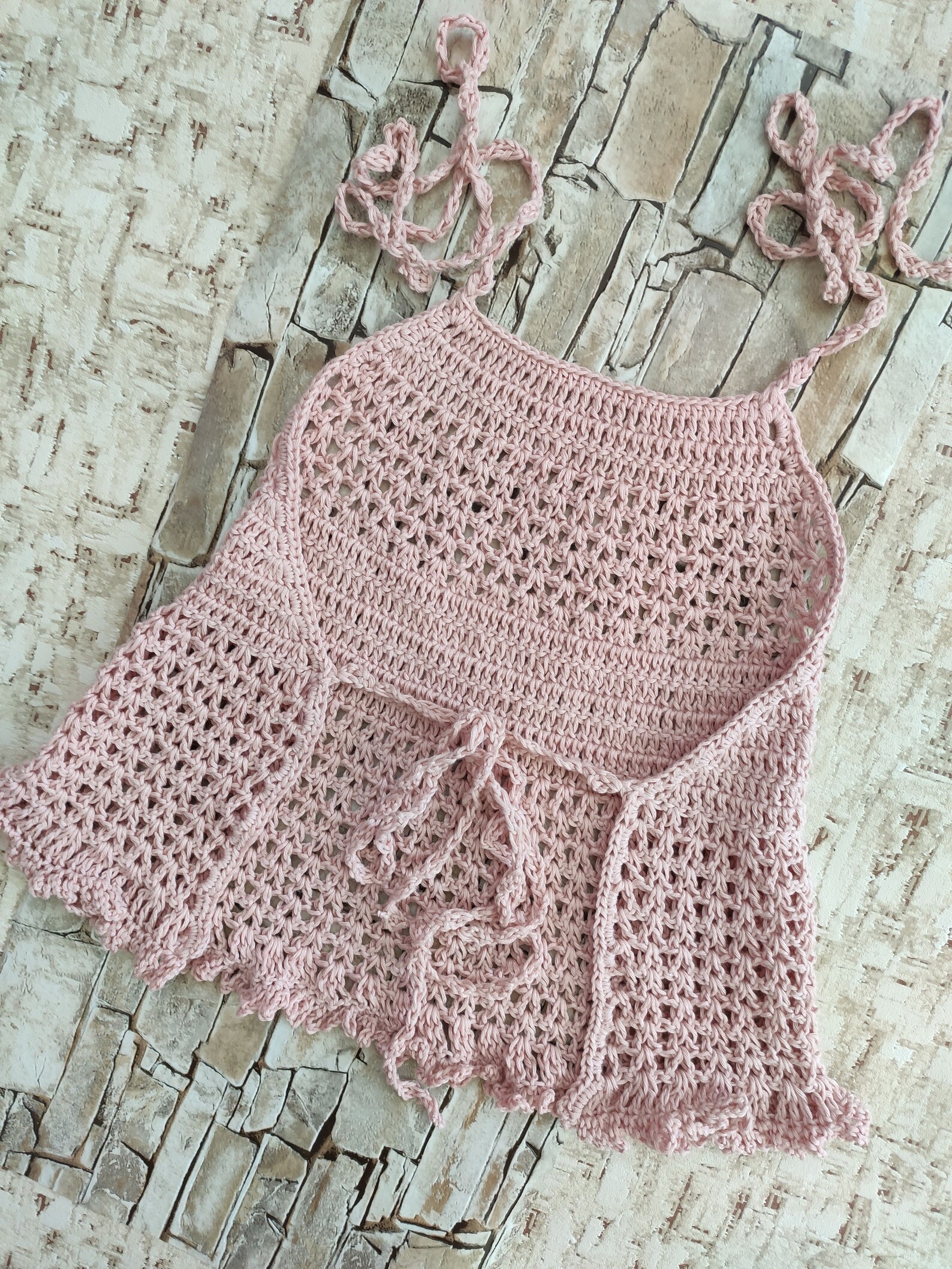 Crochet Top for Little / Toddler Girls in Powder Handmade Kids Clothing ...