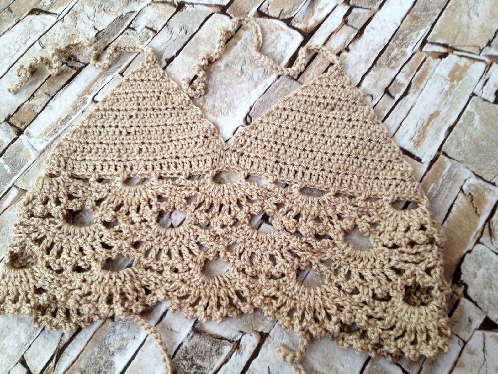 Crochet Toddler Top Beige Open Back Crocheted Top Beach - Etsy