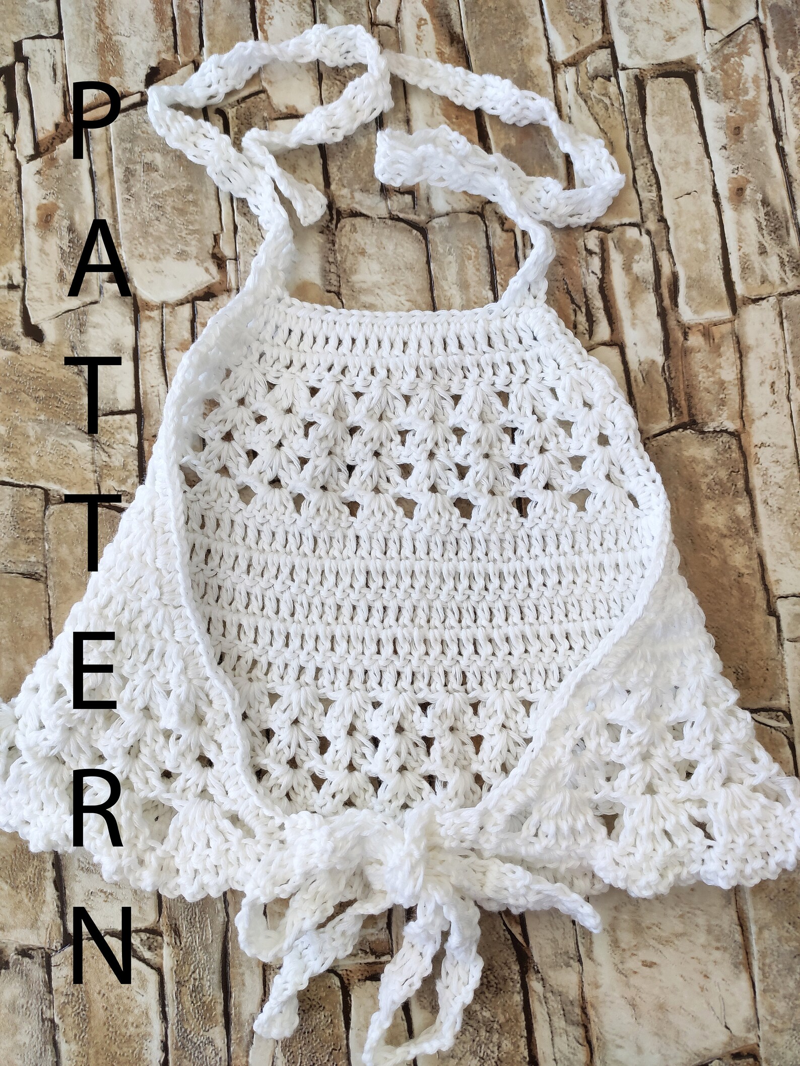 Crochet Baby Top PATTERN White Crop Top for Baby Girls PDF Pattern ...