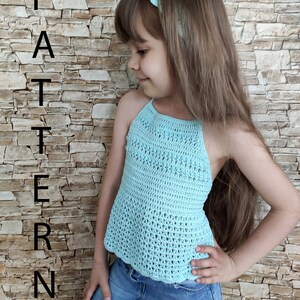 Crochet top for kids Pattern Download Now PDF Crochet halter | Etsy