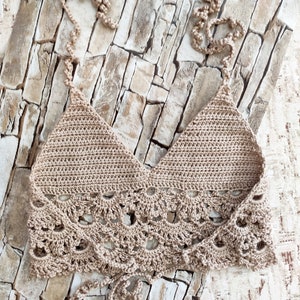 Crochet Toddler Top Beige Open Back Crocheted Top Beach Clothing Kids ...