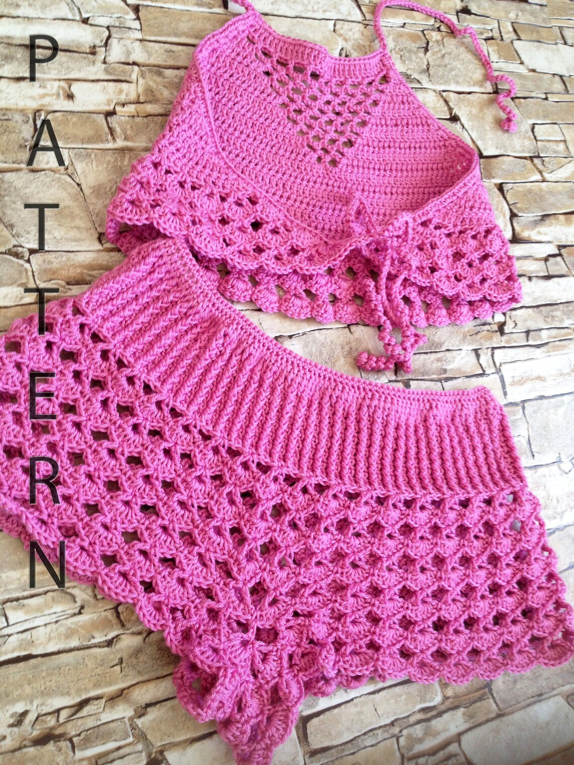Crochet Toddler Set Top and Shorts PATTERN Vacation Clothing - Etsy