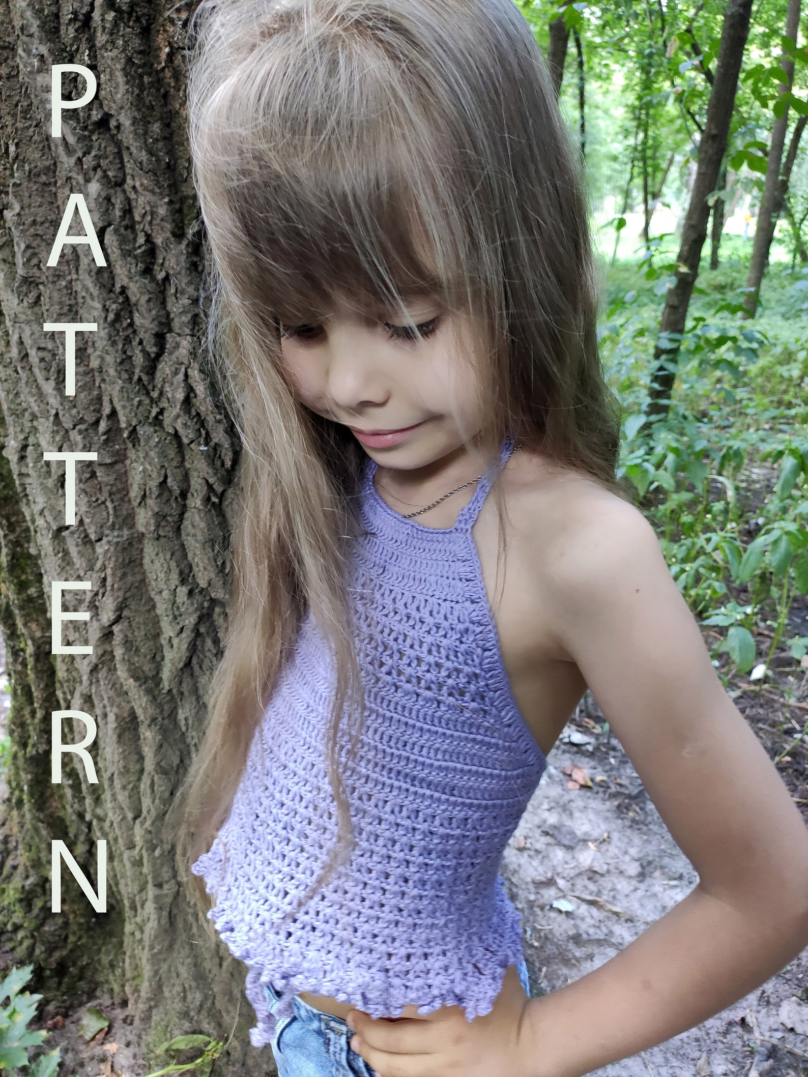 Pattern Crochet Kids Top Download Now Girls Tank Open Back - Etsy