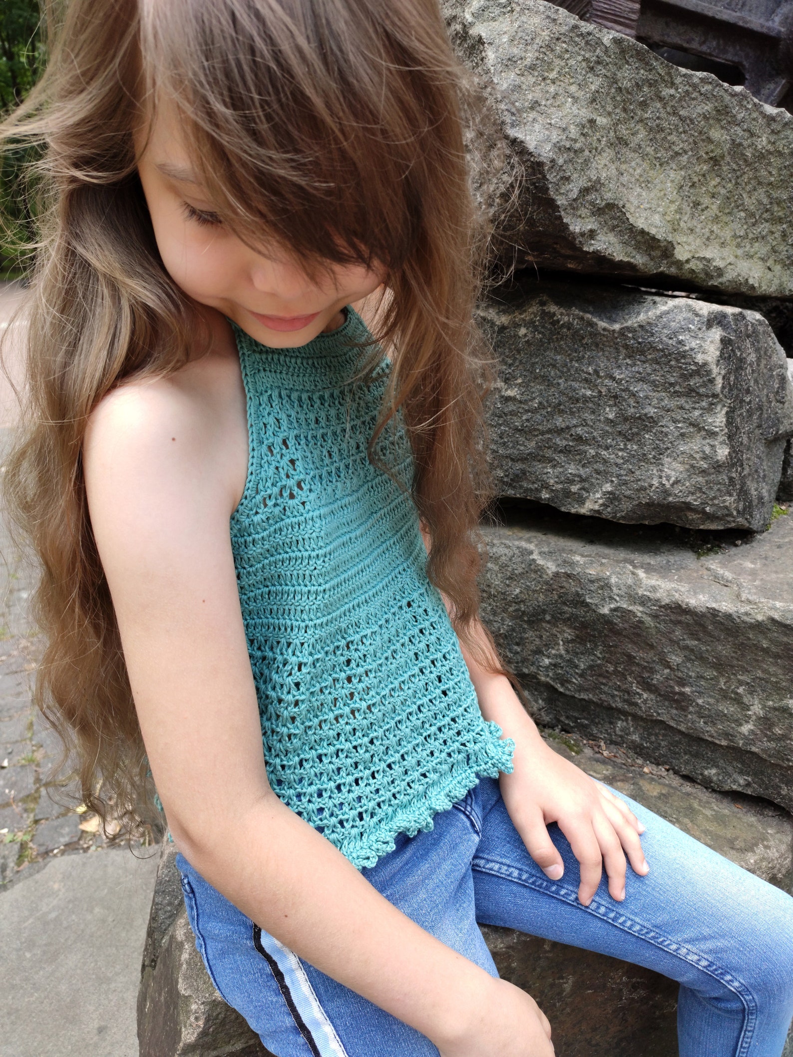 Crochet Halter Top for Little Girls Bohemian Beach Clothing - Etsy