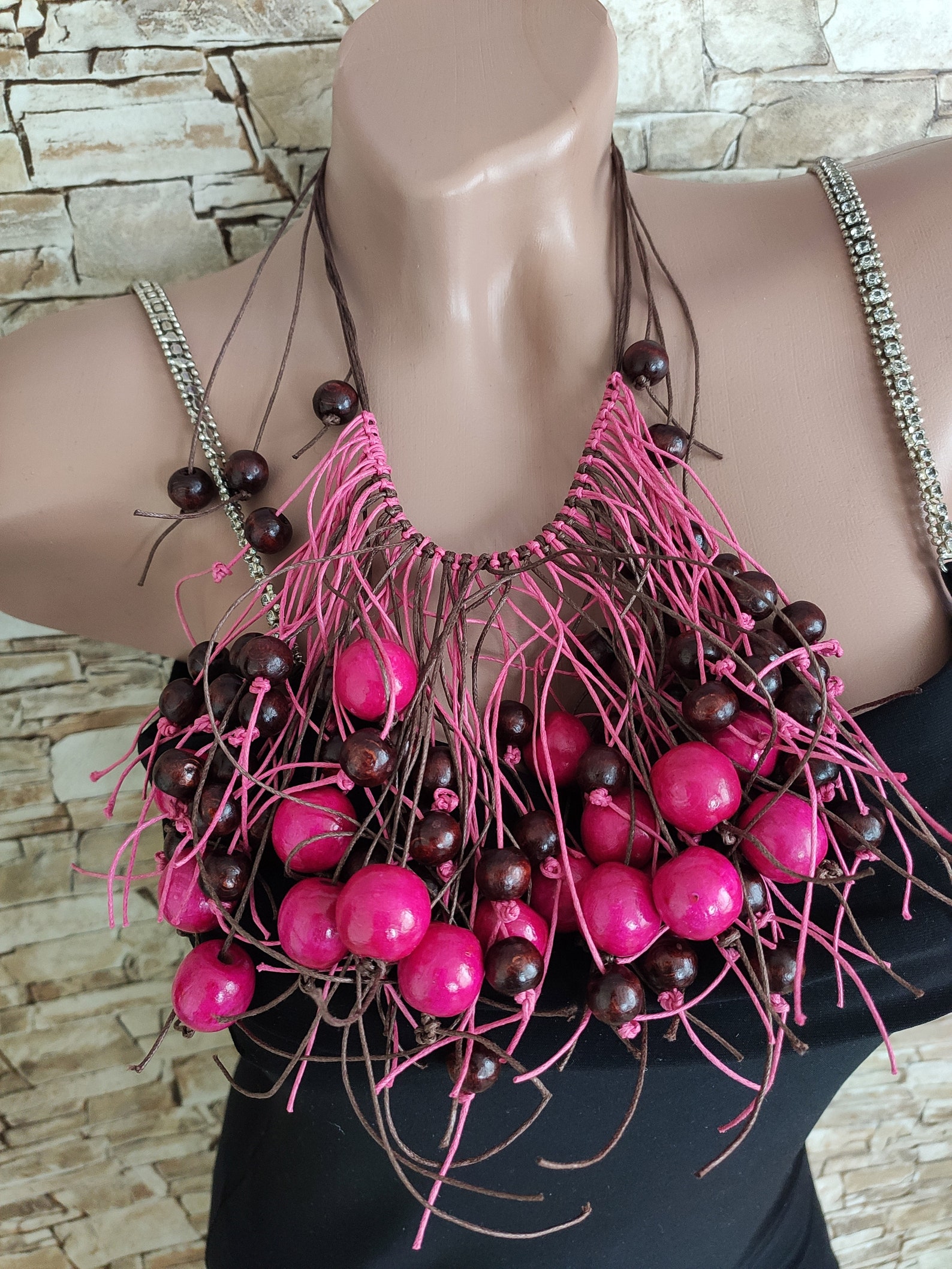 Colorful Boho Chic Necklace Statement Necklace Handmade | Etsy