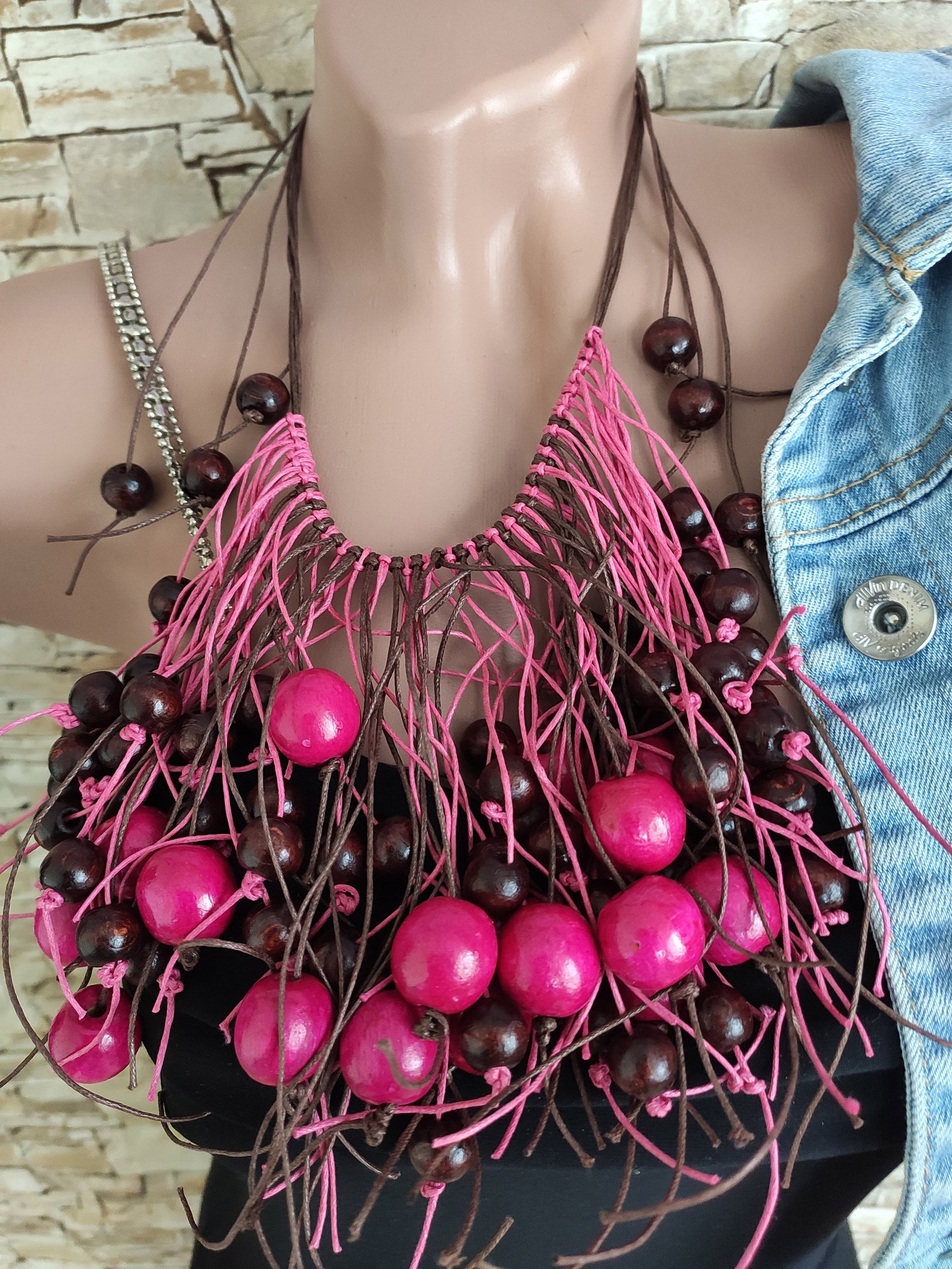 Colorful Boho Chic Necklace Statement Necklace Handmade | Etsy