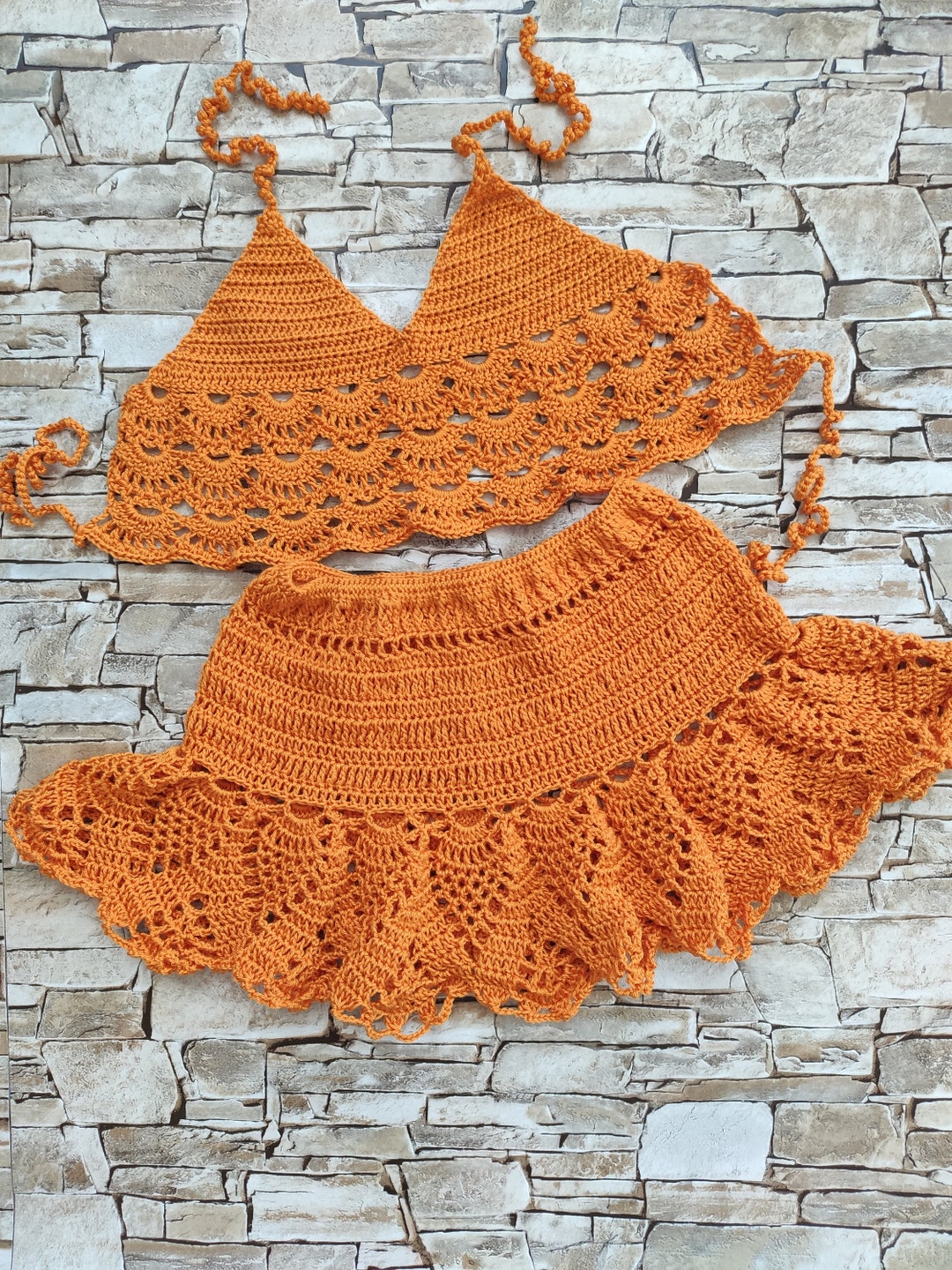 Crochet Toddler Set Top and Skirt Beach Clothing for Kids - Etsy