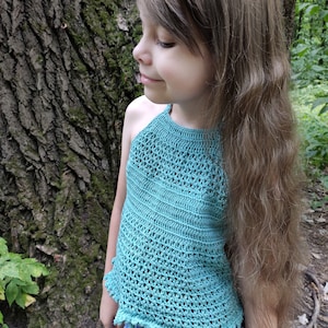 Crochet Halter Top for Little Girls Bohemian Beach Clothing - Etsy