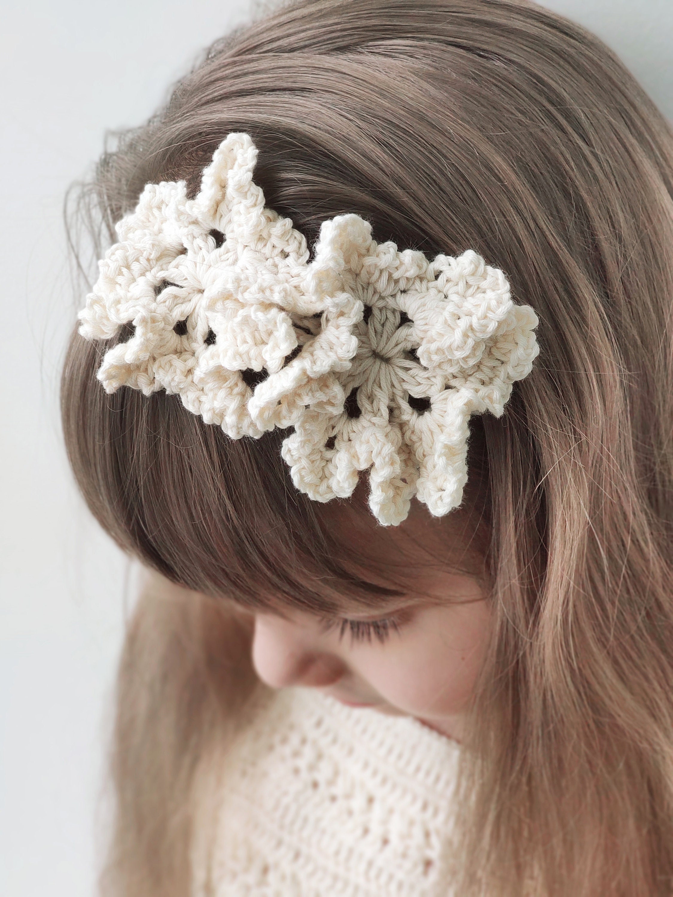 Handmade crochet flowers headband for little girls Boho chic | Etsy