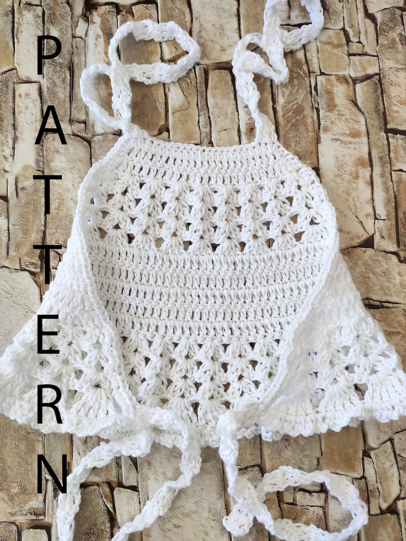 Crochet Baby Top PATTERN White Crop Top for Baby Girls PDF Pattern ...