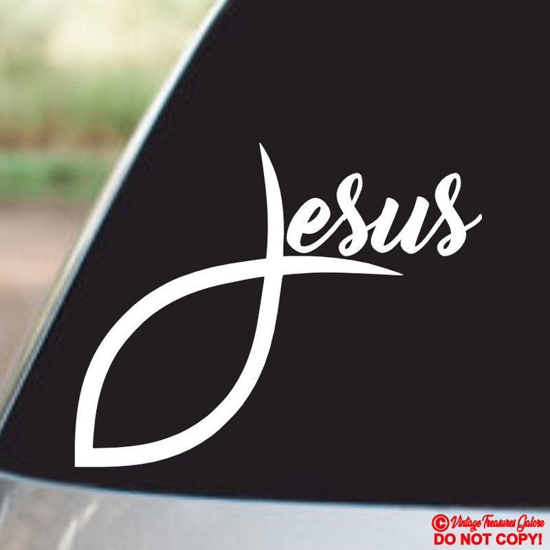 Jesus Fish Decal - Etsy