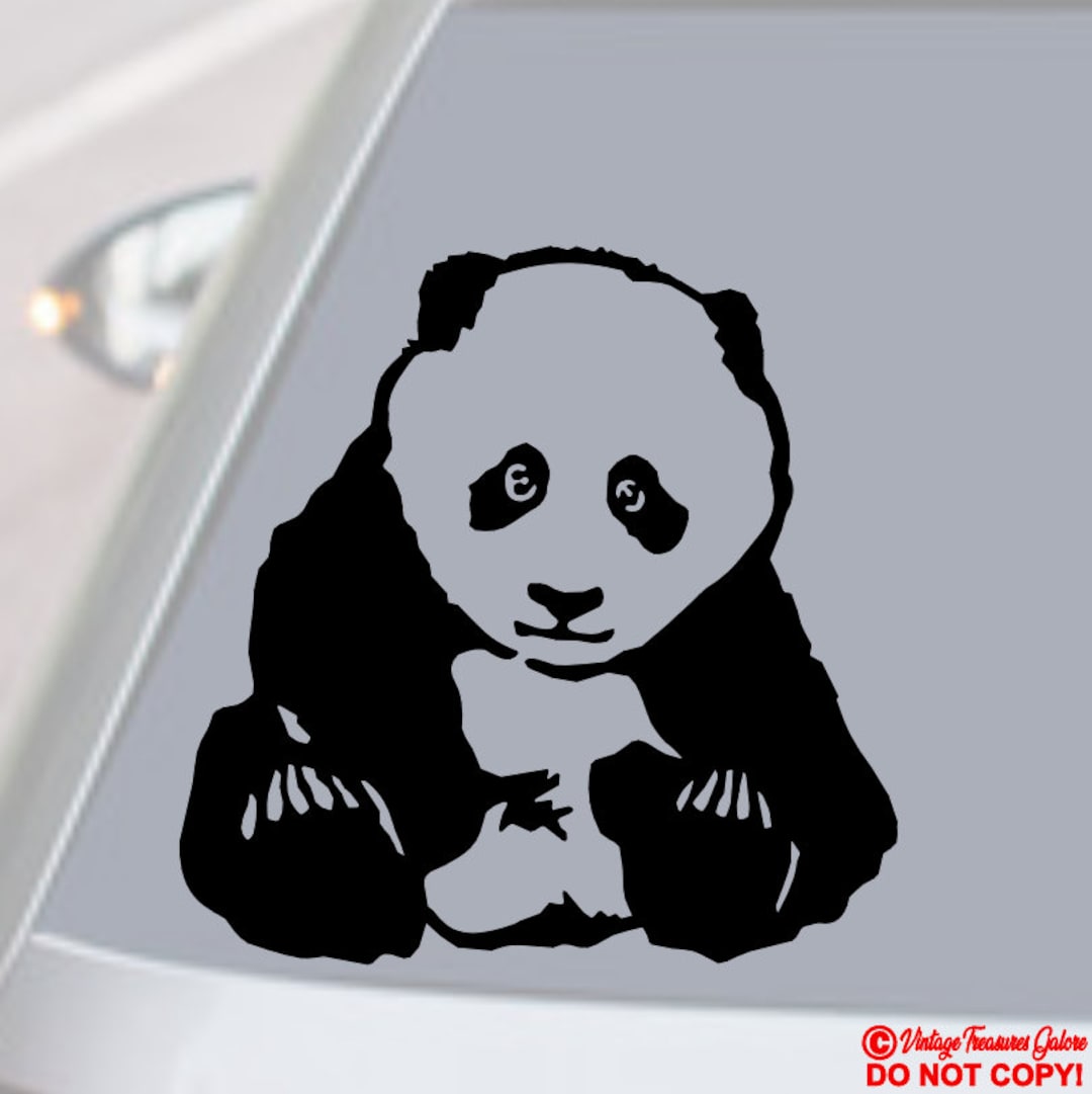 PANDA BEAR CUB Vinyl Decal Sticker Car Truck Van Rear Back Window Wall ...