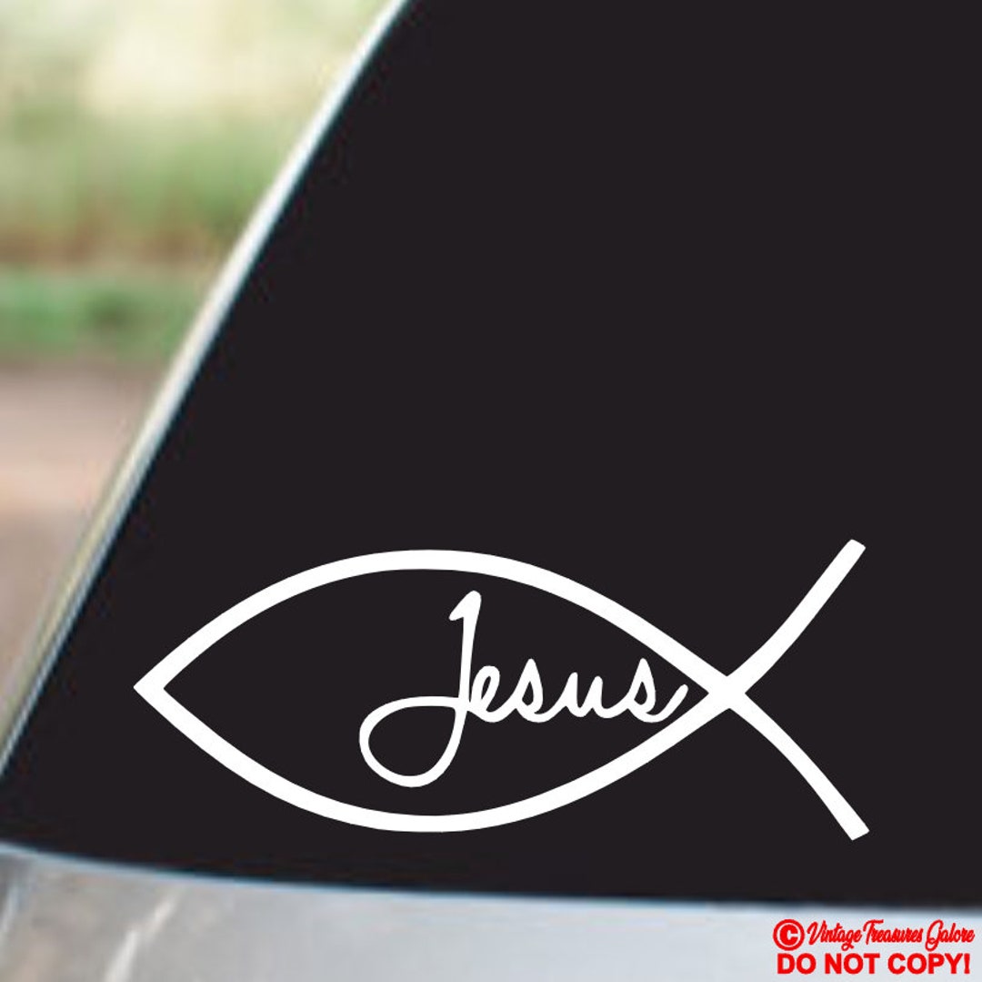 JESUS FISH - Vinyl Decal Sticker Car Truck Van Suv Boat Motorcycle ...