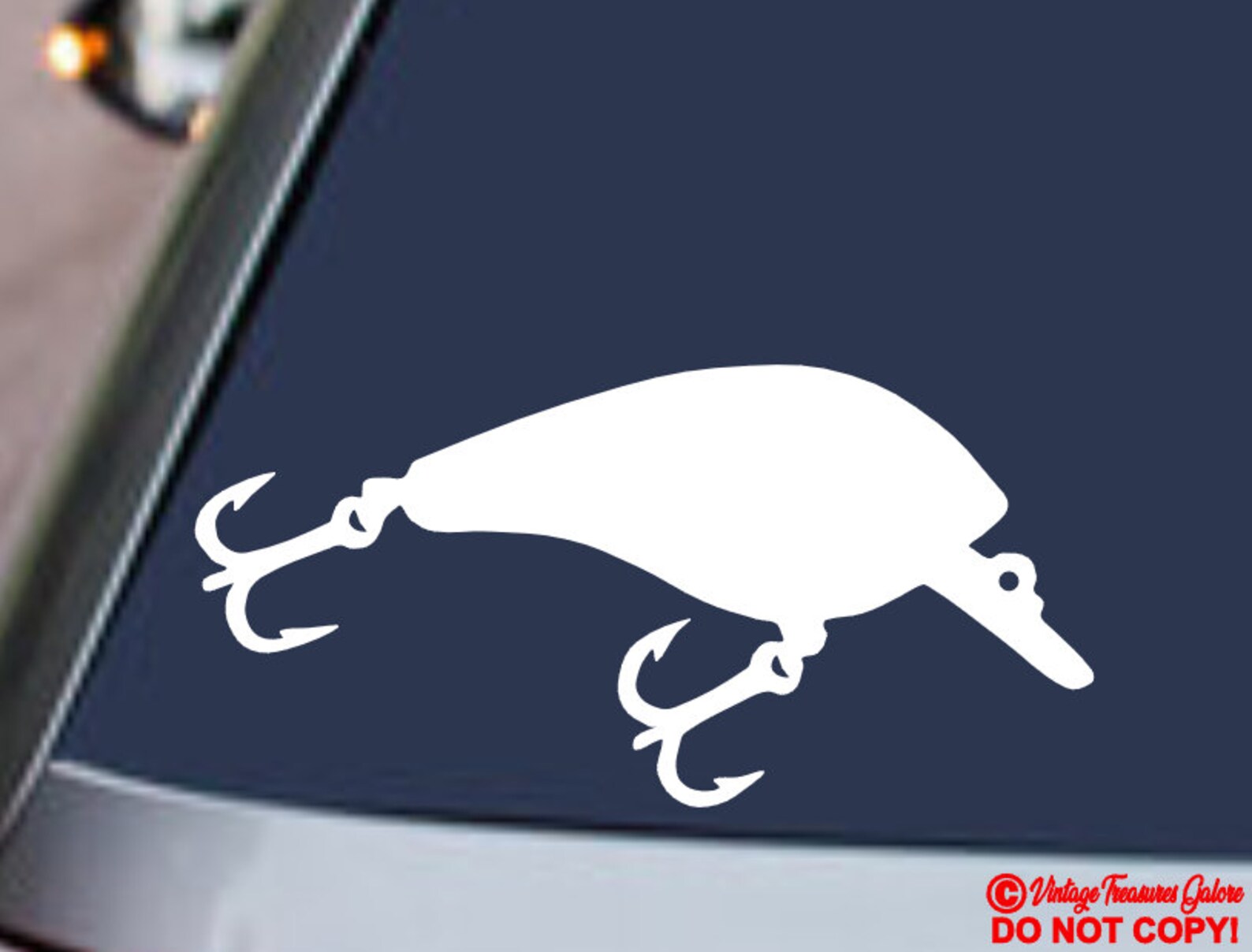 FISHING HOOK Vinyl Decal Sticker Car Truck Van Boat Laptop Window Wall ...