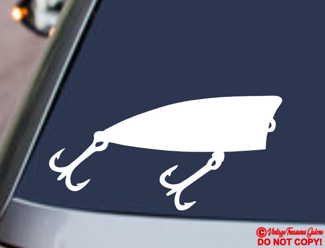 FISHING HOOK Vinyl Decal Sticker Car Truck Van Boat Laptop Window Wall ...