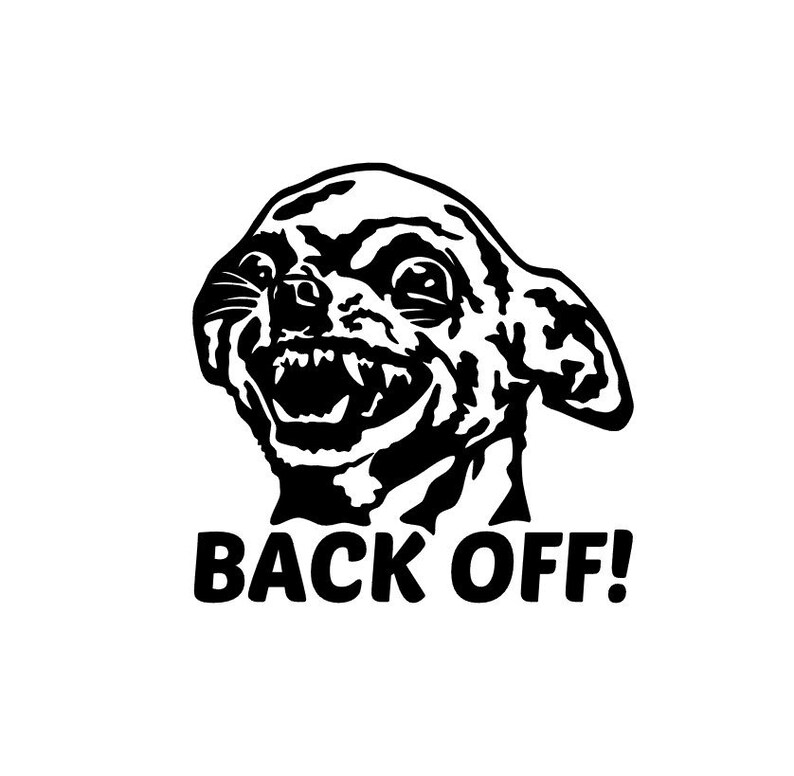 Chihuahua "back Off!" Vinyl Decal Sticker Car Truck Van SUV Window Wall ...
