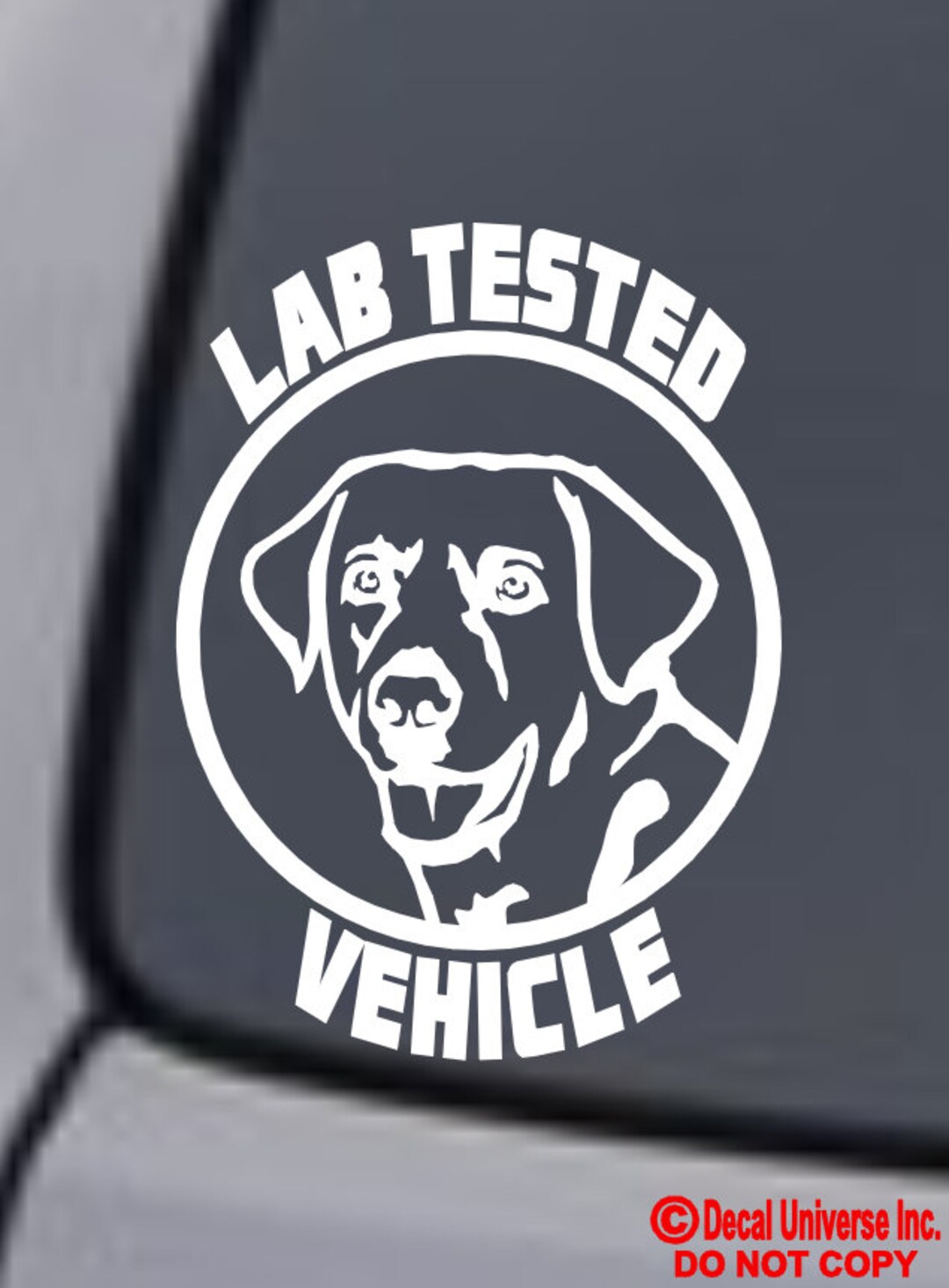 LAB TESTED VEHICLE - Vinyl Decal Sticker Car Truck Van Suv Boat Laptop ...
