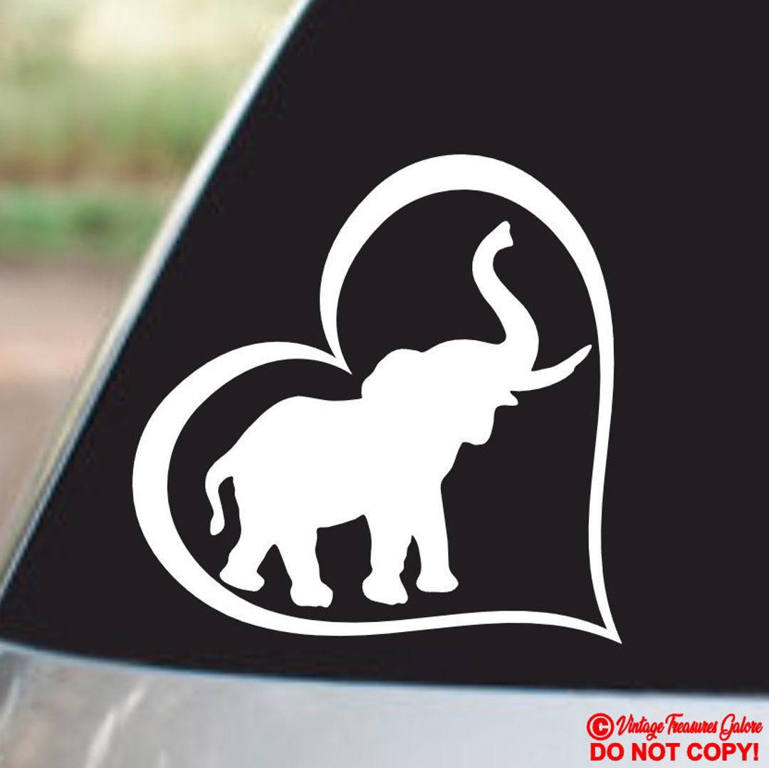 ELEPHANT HEART - Vinyl Decal Sticker Car Truck Van Suv Boat Laptop ...