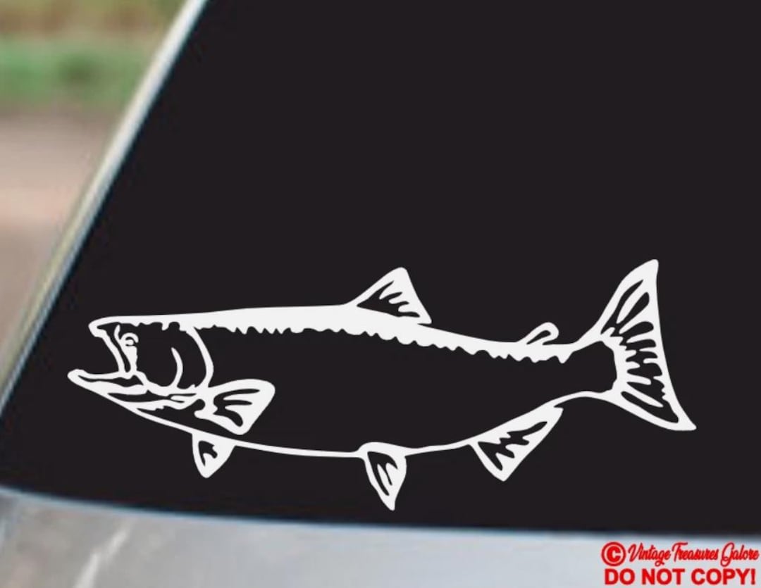 King Salmon Vinyl Decal Sticker - Car, Truck, Boat - Etsy