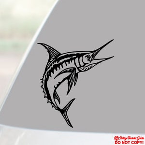 ATLANTIC BLUE MARLIN - Vinyl Decal Sticker Car Truck Boat Rear Window ...