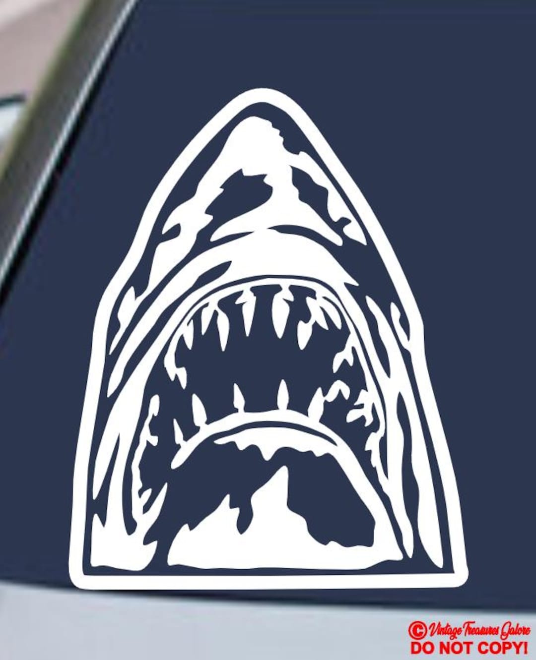 JAWS Great White Shark - Vinyl Decal Sticker Car Truck Van Suv Boat ...