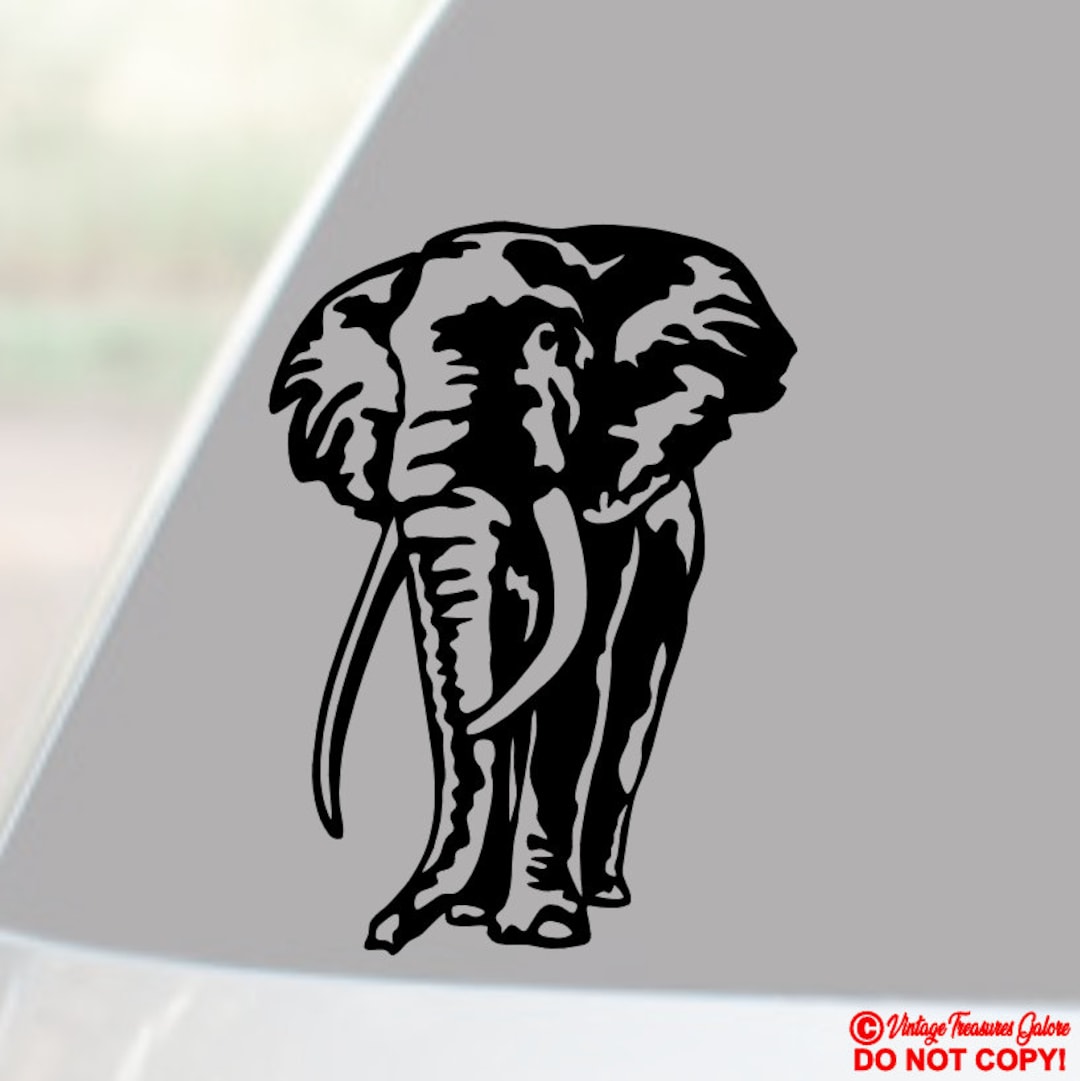 ELEPHANT - Vinyl Decal Sticker Car Truck Van Suv Boat Laptop Window ...