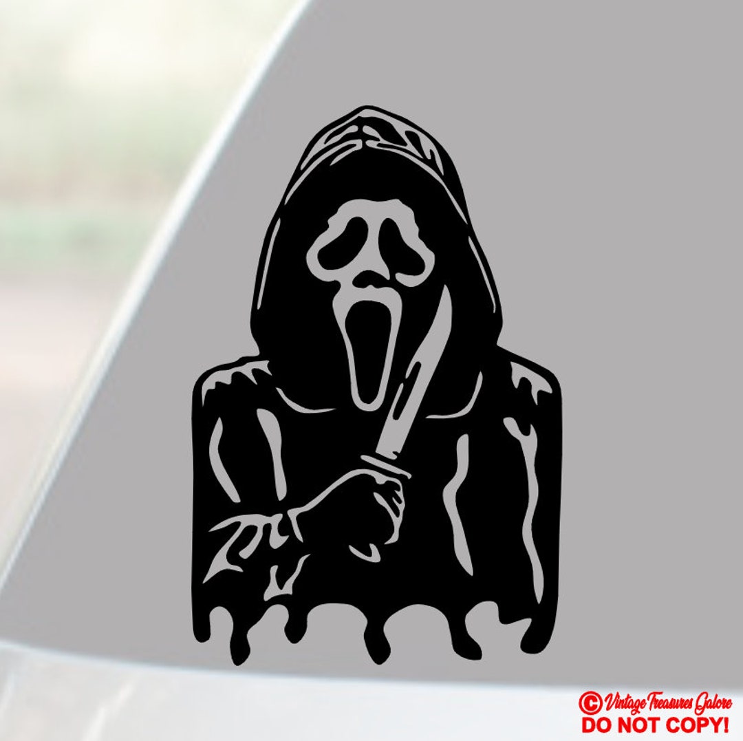 GHOST FACE With Knife - Vinyl Decal Sticker Car Truck Boat Laptop Rear ...