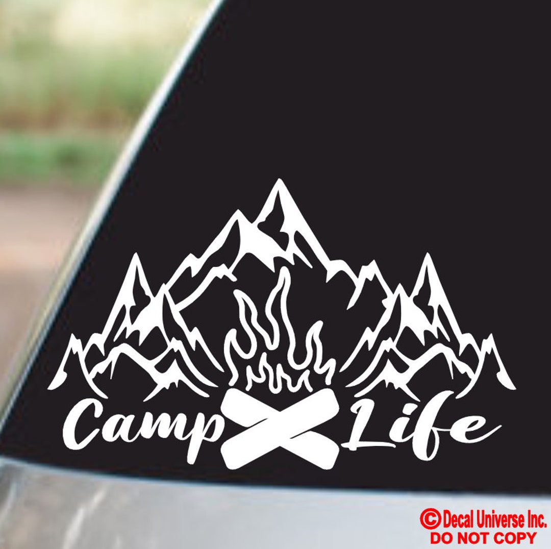 CAMP LIFE - Vinyl Decal Sticker Car Truck Van Suv Boat RV Camper Laptop ...
