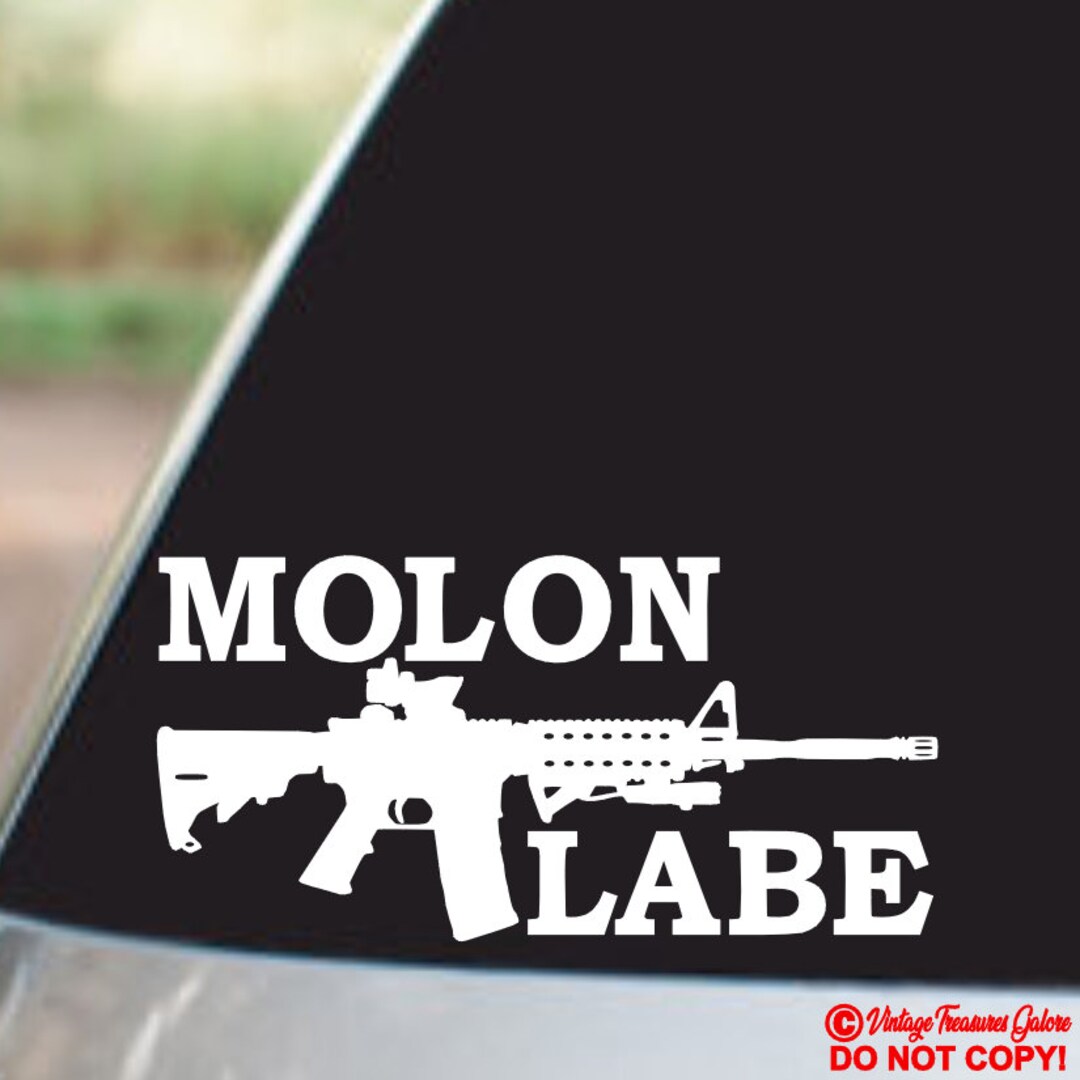 MOLON LABE AR-15 Gun Vinyl Decal Sticker Window Wall Car Bumper Gun ...