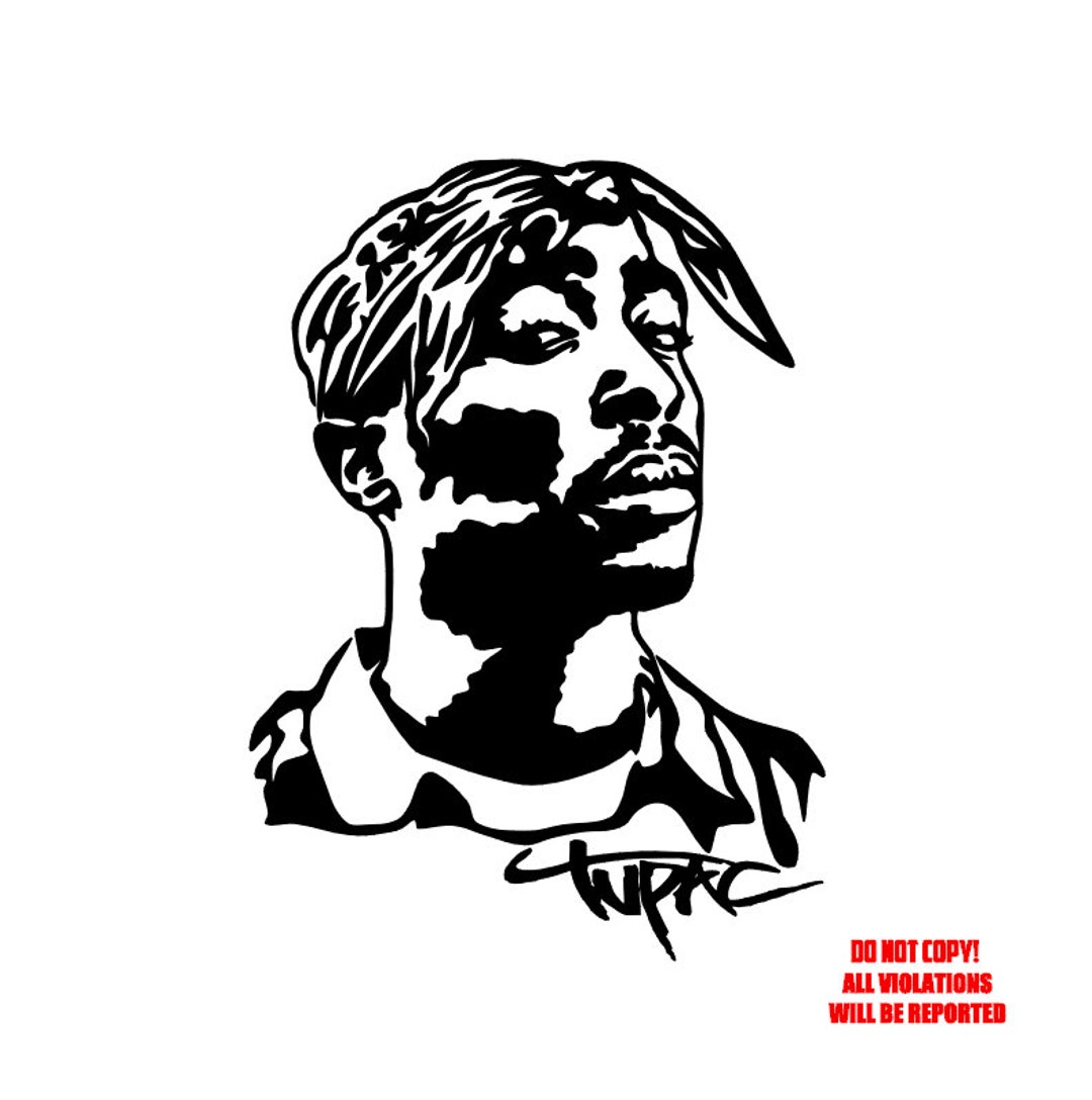 2pac Tupac Shakur Vinyl Decal Sticker Window Wall Bumper Laptop Rapper ...
