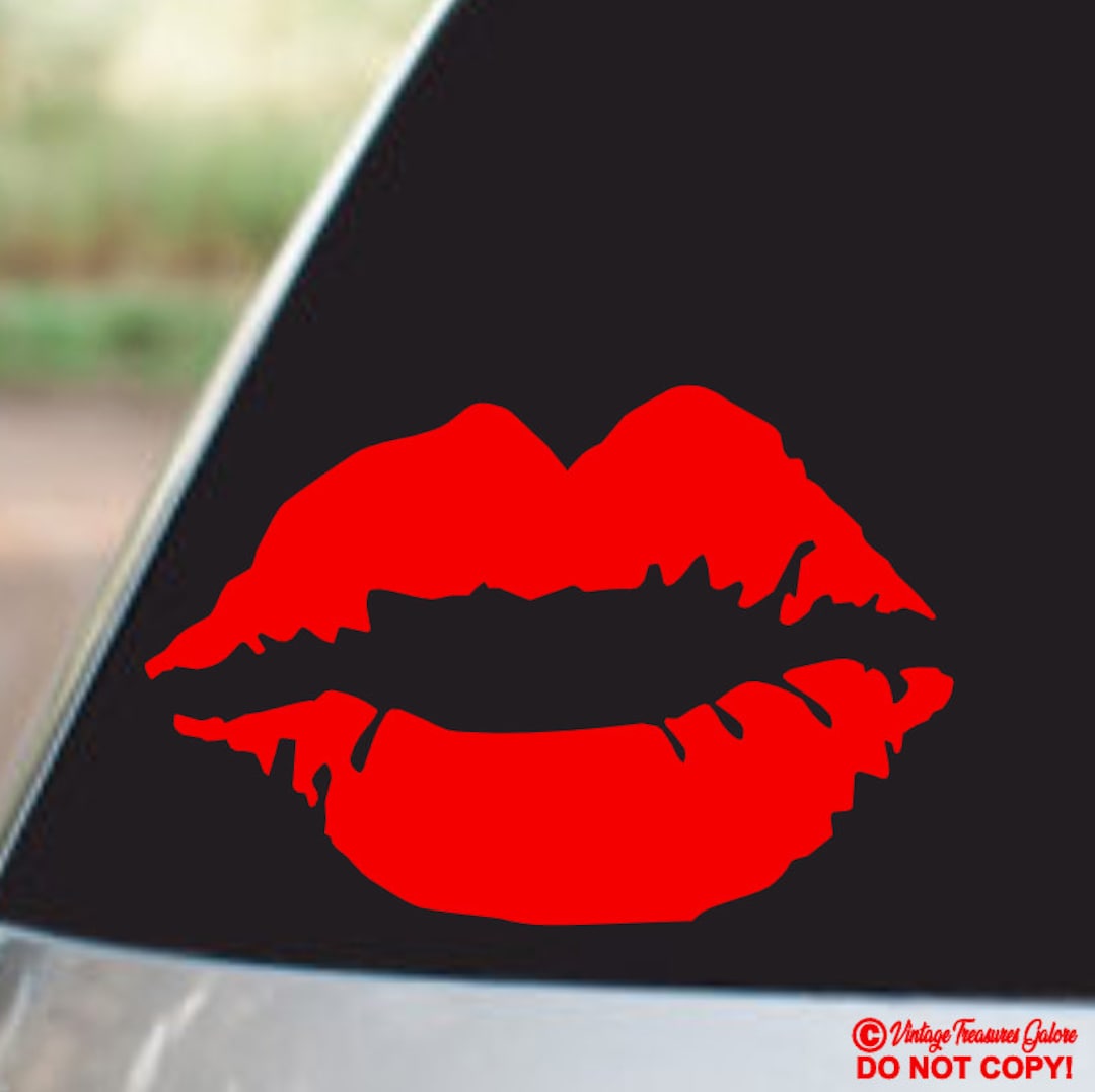 RED LIPS - Vinyl Decal Sticker Car Truck Van Suv Boat Laptop Window ...