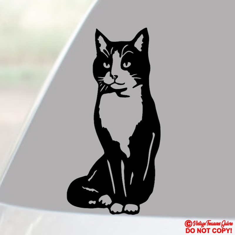 Cute Tabby Cat Car Decals - Etsy