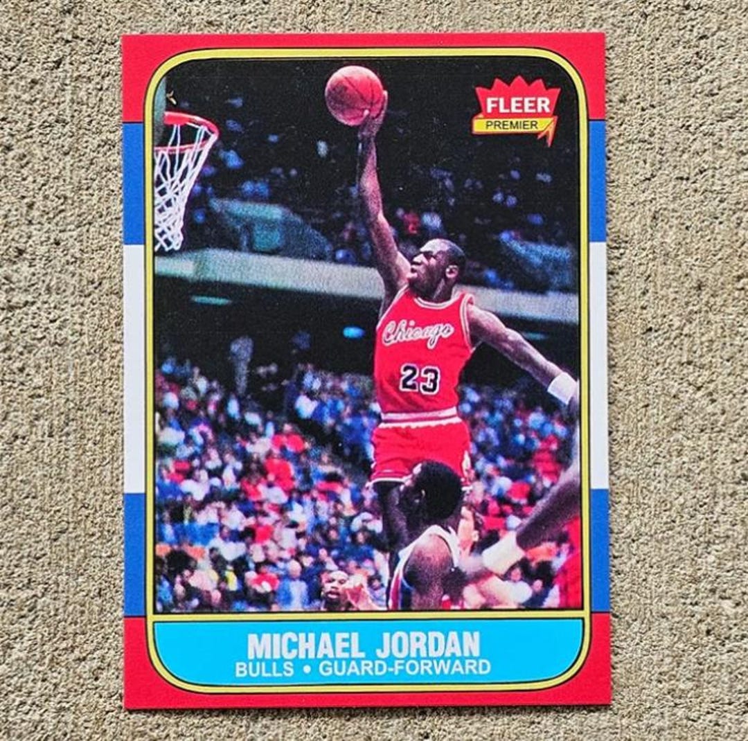 Michael Jordan 1986-87 Rookie Basketball Card #57 Vintage Reprint ...