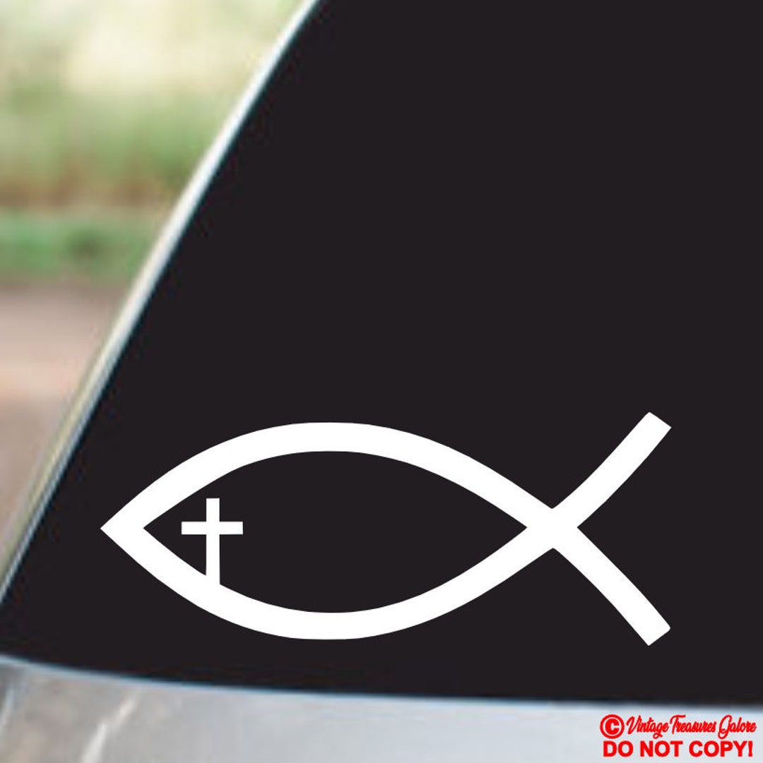 JESUS FISH Vinyl Decal Sticker Car Truck Van Suv Boat Motorcycle Laptop ...
