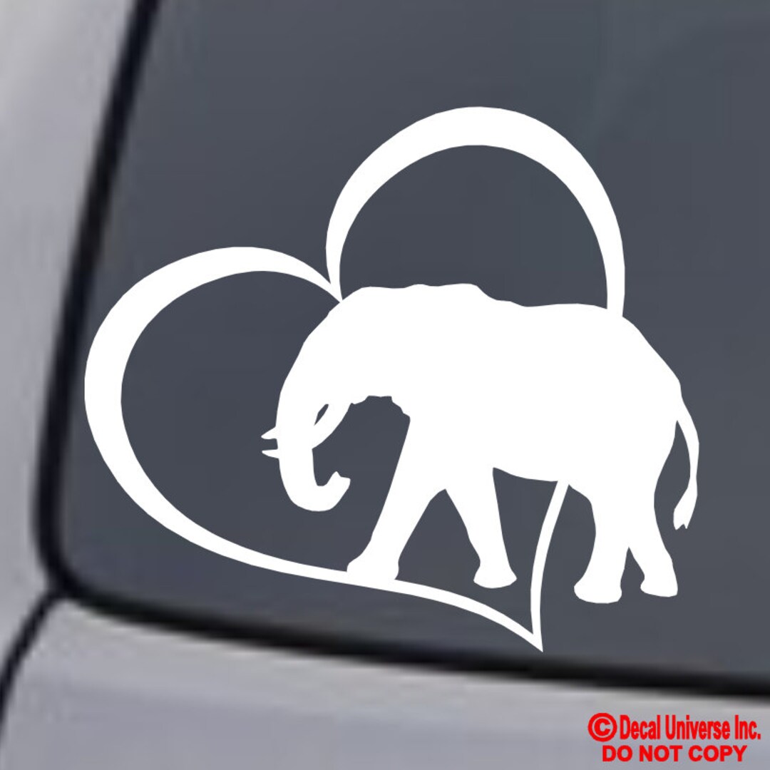 ELEPHANT HEART - Vinyl Decal Sticker Car Truck Van Suv Boat Laptop ...