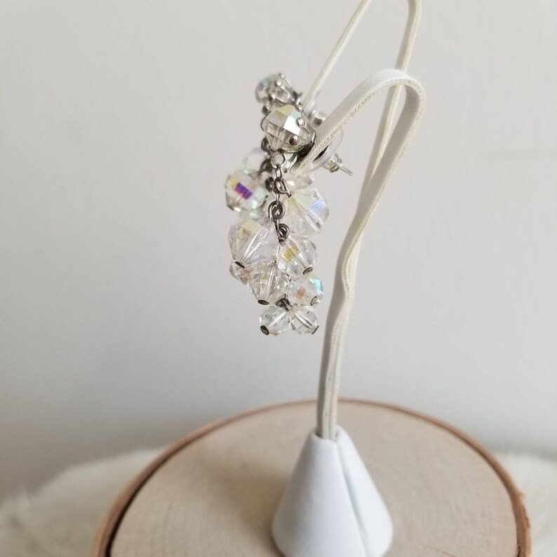 Vintage 1960's Lagona AB Crystal Cluster Dangle and Drop | Etsy