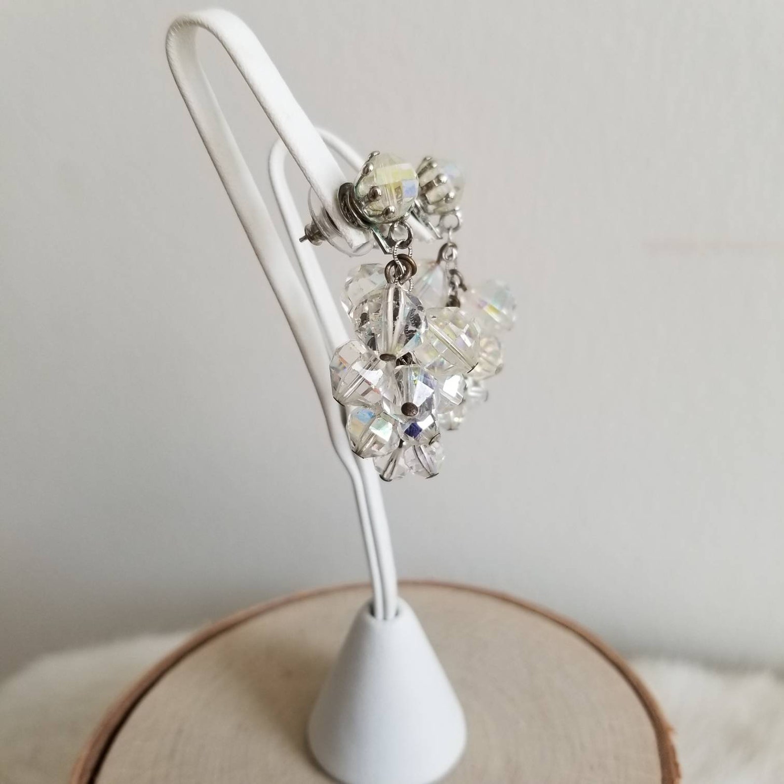 Vintage 1960's Lagona AB Crystal Cluster Dangle and Drop | Etsy