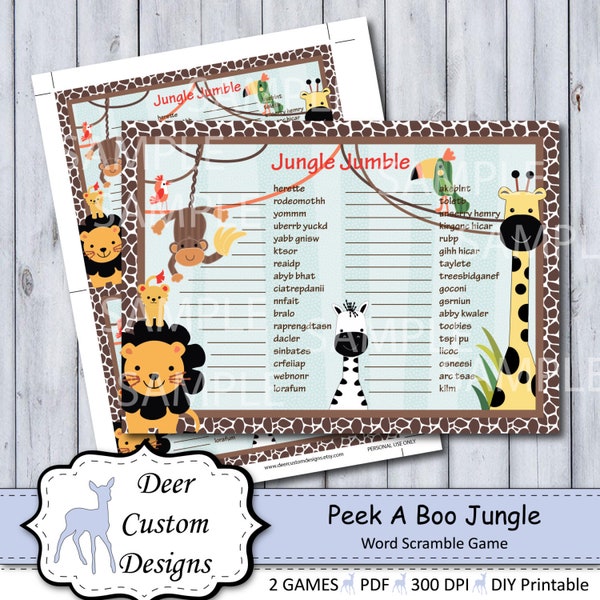 Peek a Boo Jungle - Etsy