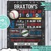 Back to School Sign Editable Template | Baseball First Day of 1st Grade ...