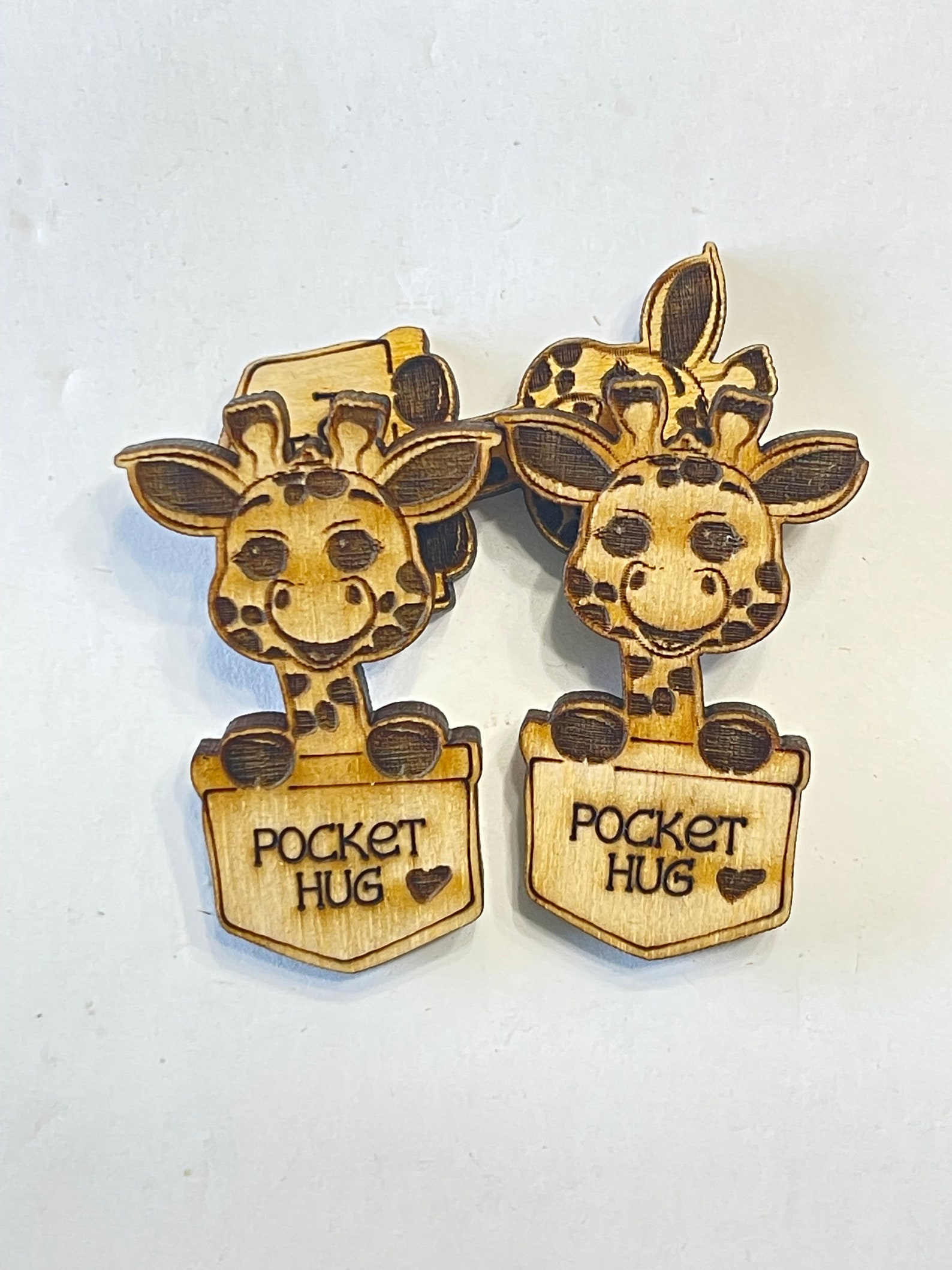 Giraffe Pocket Hug Laser Ready Cut File for Glowforge or Other - Etsy