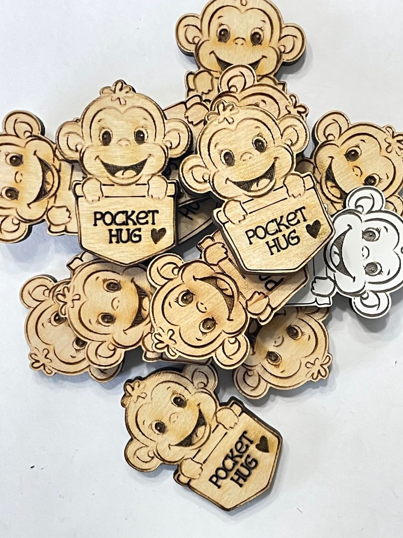 Monkey Pocket Hug Laser Ready Cut File for Glowforge or Other - Etsy