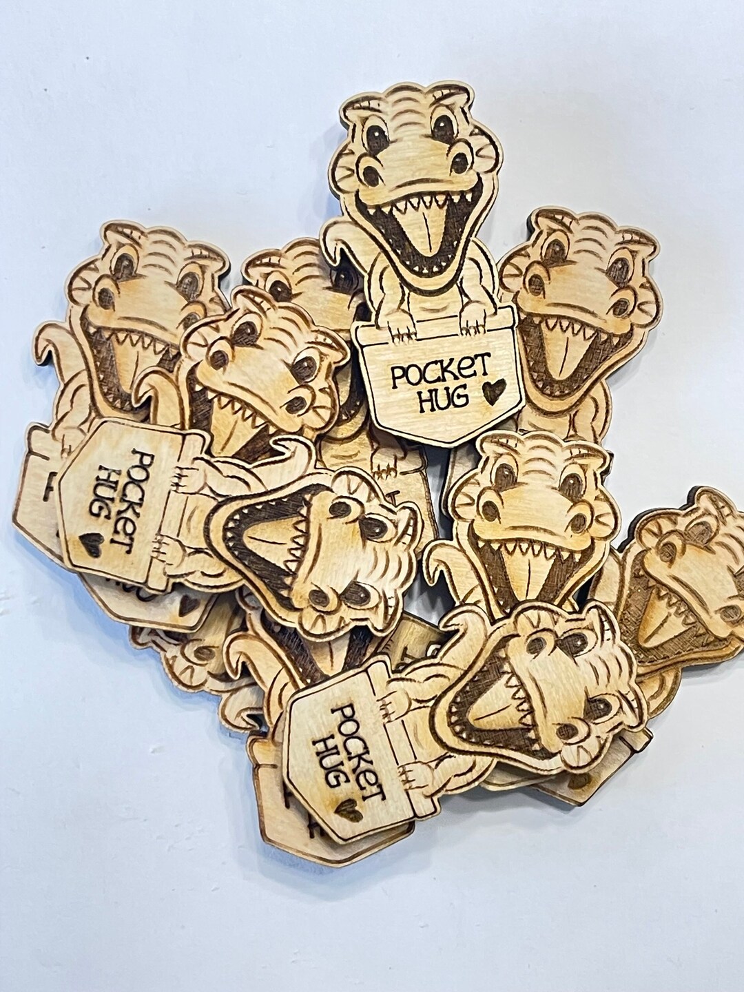 T-rex Dinosaur Pocket Hug Laser Ready Cut File for Glowforge or Other ...
