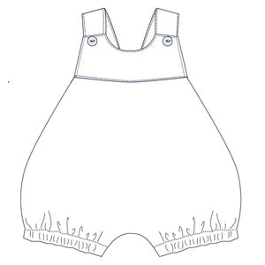 Baby Overall Sewing Pattern Pdf for Girls and Boys Dungaree With Loops ...