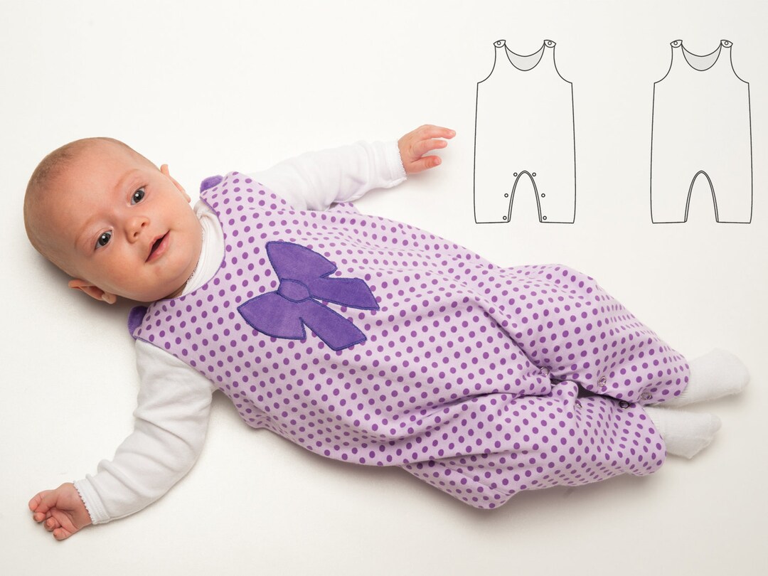 Baby Reversible Overall Sewing Pattern PDF – Lined Jumpsuit – Instant ...